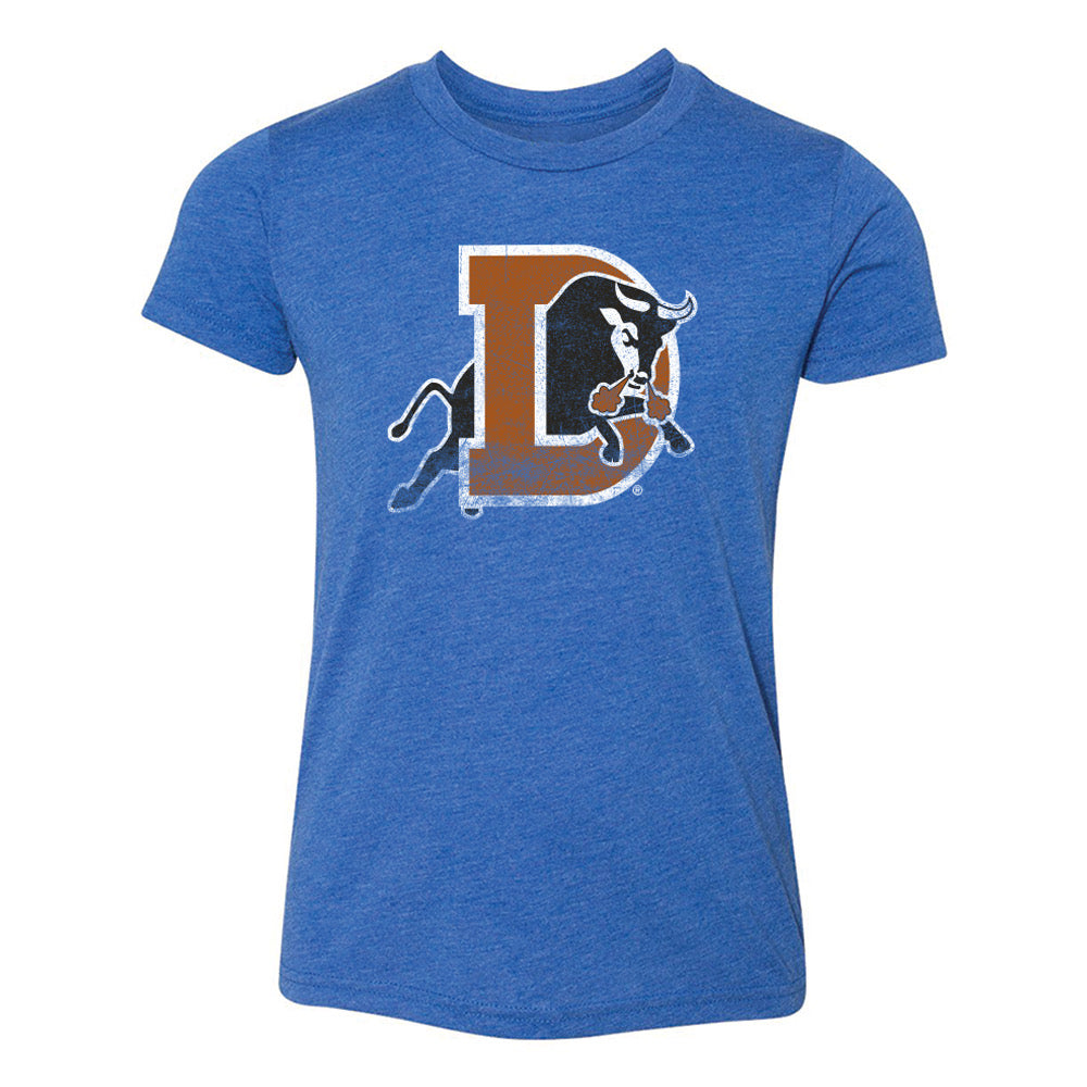 Durham Bulls 108 Stitches Youth Royal Vintage D Logo Tee – Durham Bulls ...