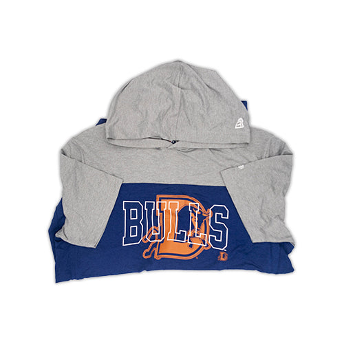 Durham Bulls New Era Royal/Gray Hooded Tech Tee – Durham Bulls Official ...